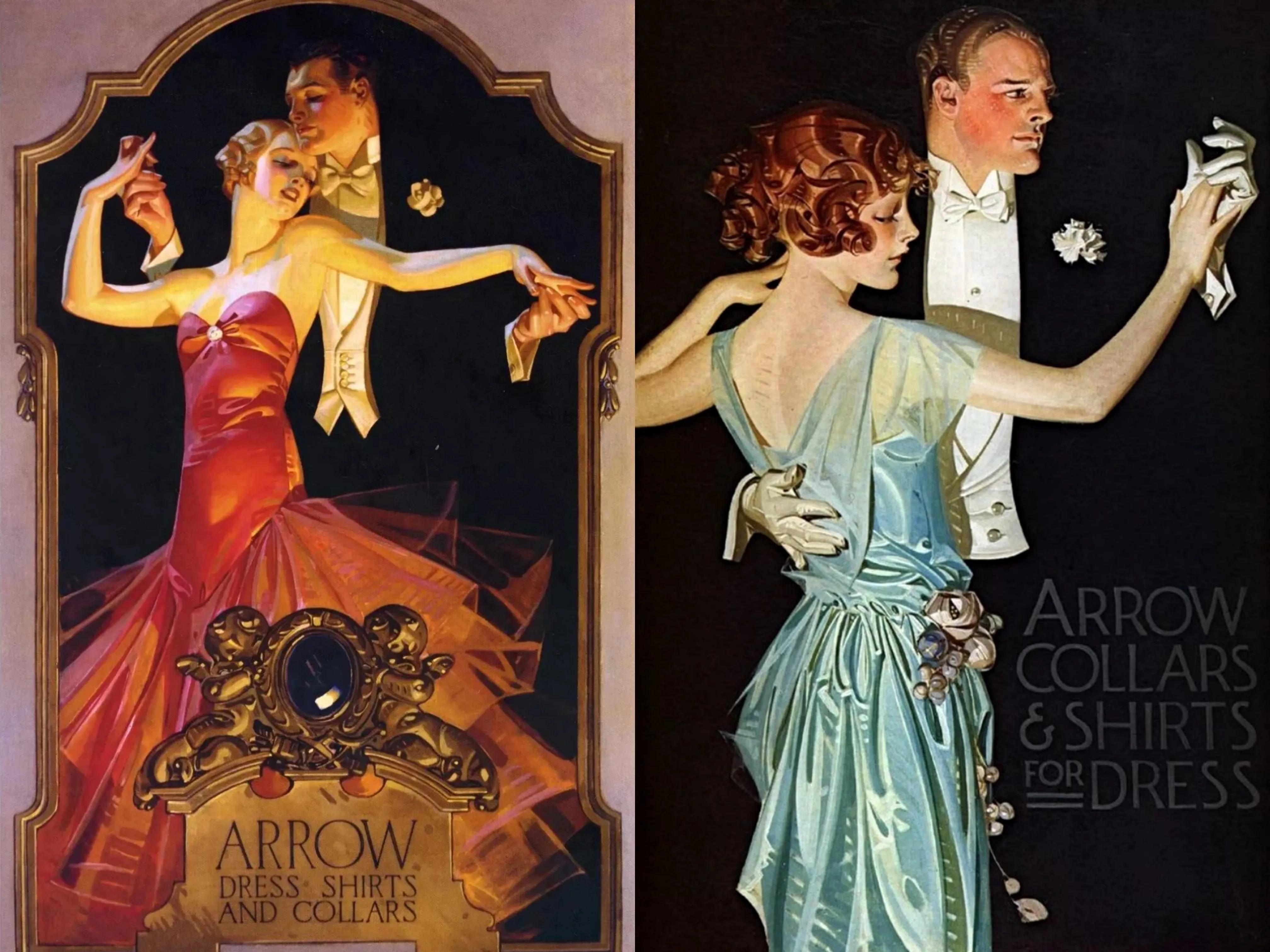 One hundred years ago, someone painted American women's fashion clothes ...