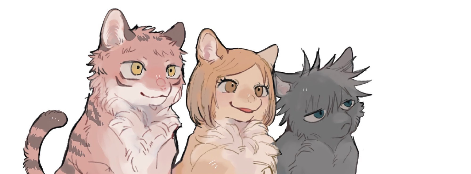 The curse returns to the cat-like transformation, the cat-like Gojo ...