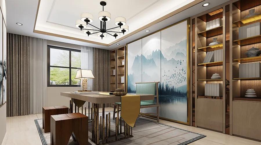 New Chinese-style study room, a space unique to its own scholarly and ...