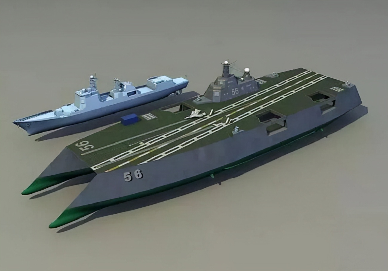 China's miniature aircraft carrier launches and cooperates with UAV ...