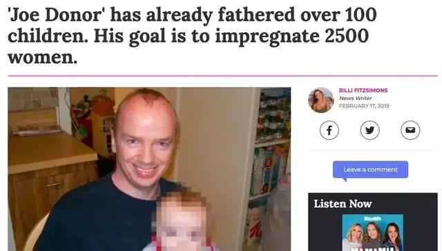 The woman had a relationship with the sperm donor and became pregnant ...