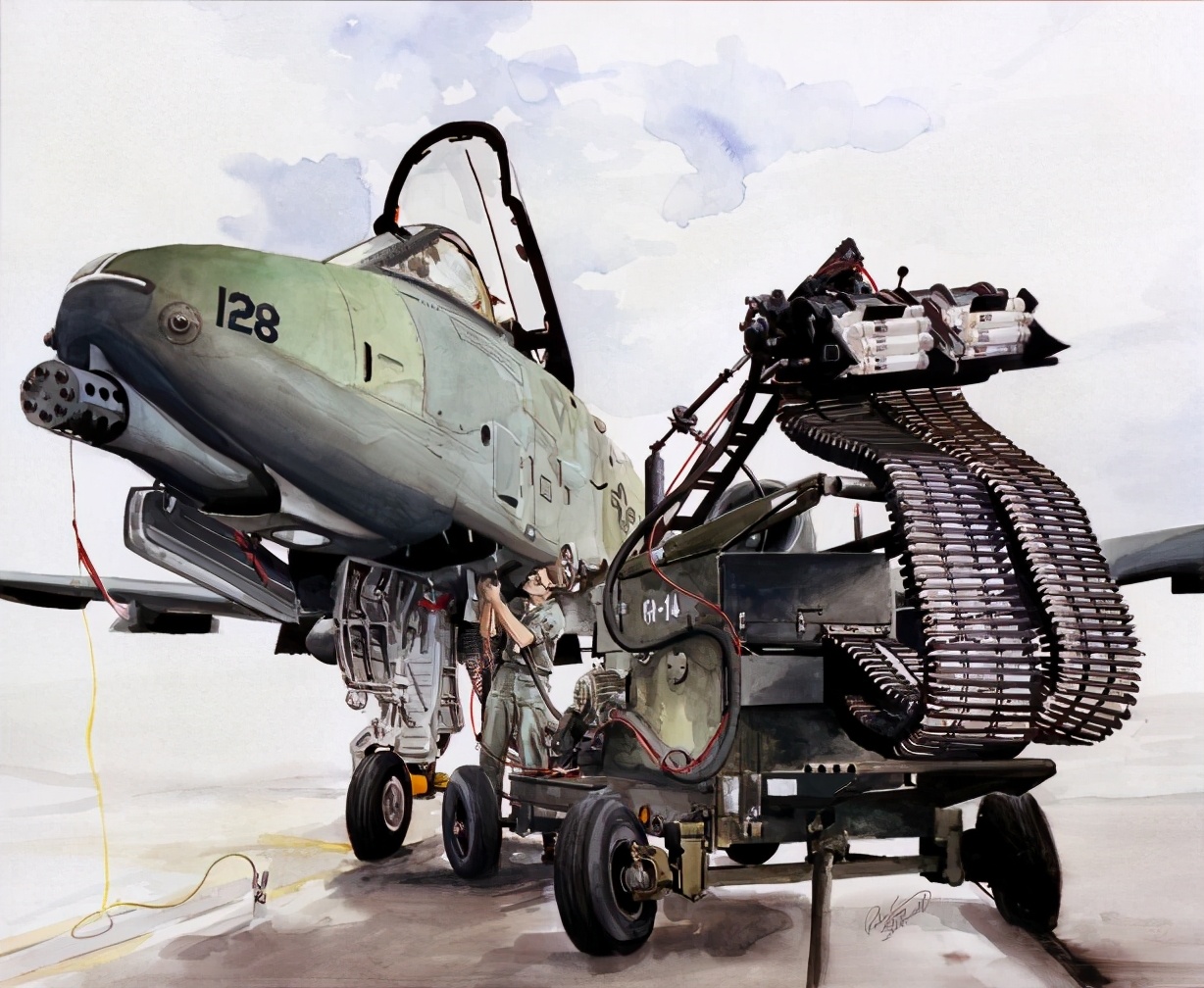 The "soul" of the A-10 attack aircraft, reimbursing a tank's GAU-8 ...