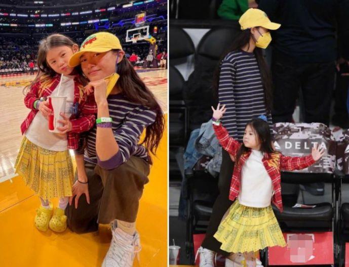 The 41-year-old Edison Chen's family of three watched the game. The ...