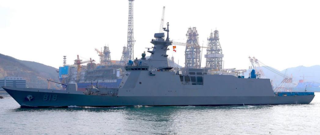 South Korea's new frigate was launched, with a full load displacement ...