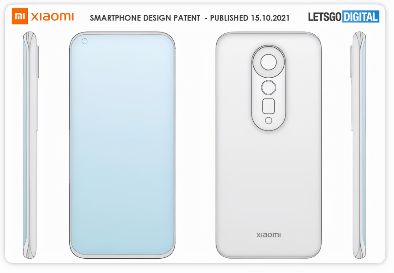 Symmetrically centered camera module, with fewer fuselage buttons ...