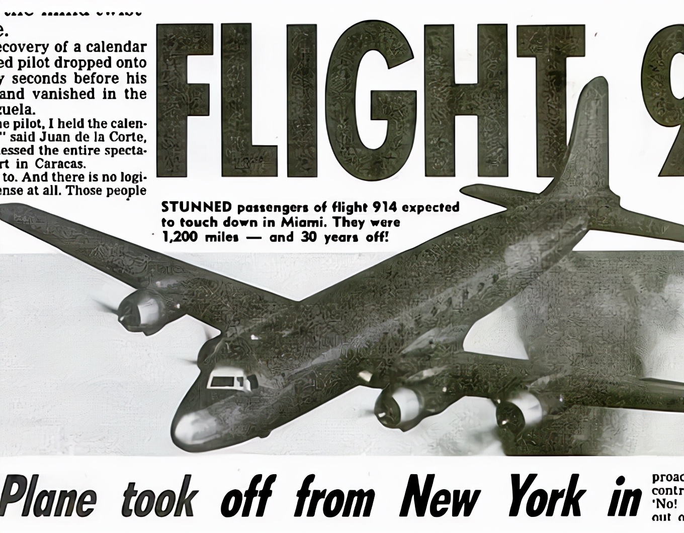 The flight reappeared thirty-five years after its disappearance, but ...
