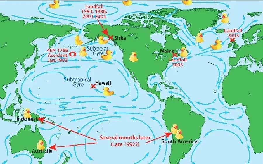 28,000 little yellow ducks accidentally fell into the Pacific Ocean and ...