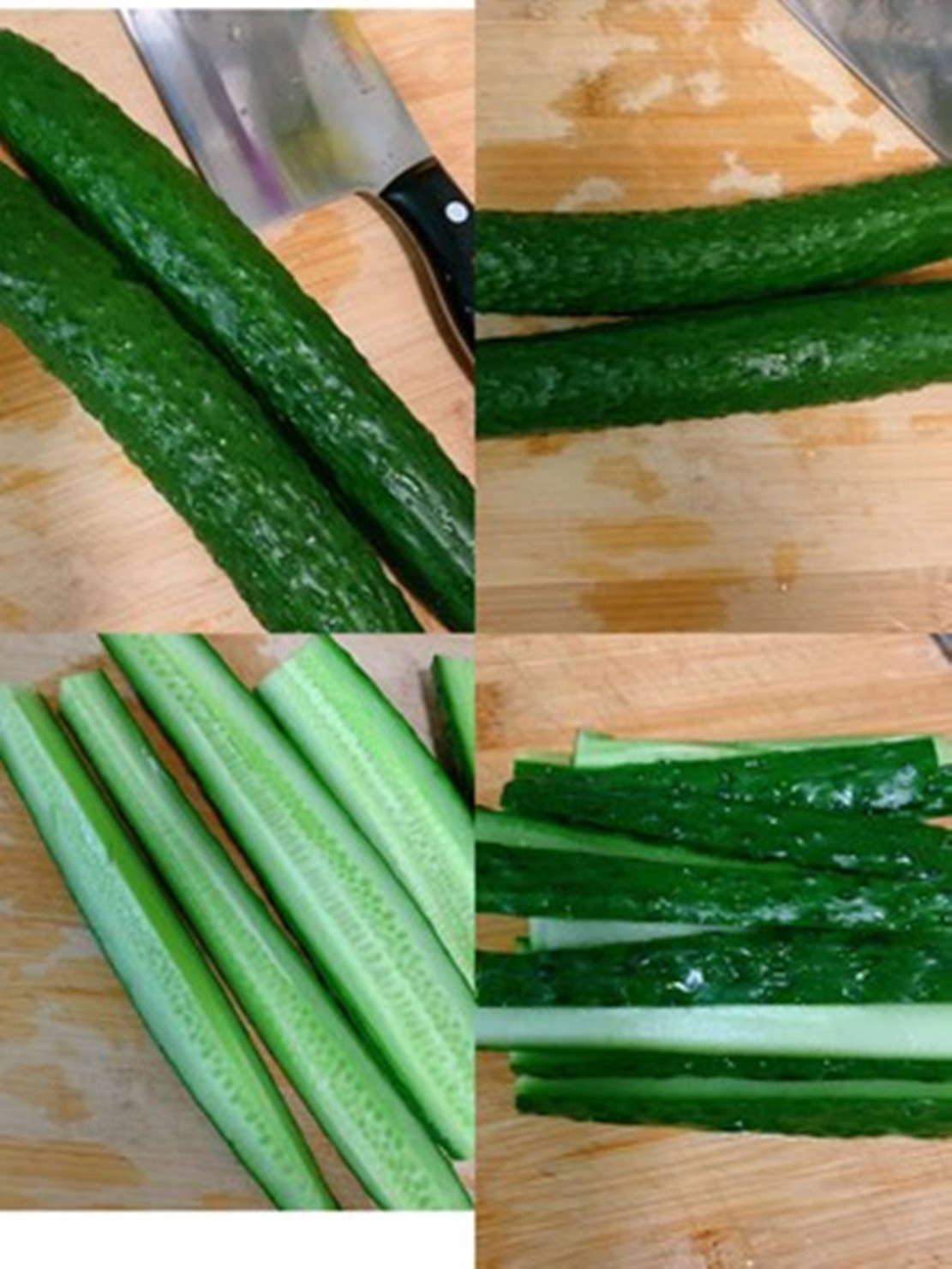 Spicy and sour cucumber strips (sour and crispy and refreshing) can not ...