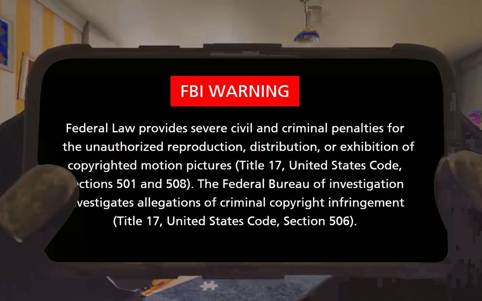 The FBI warning appeared in the beginning of the Japanese movie. What ...
