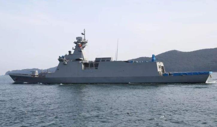 South Korea's new frigate was launched, with a full load displacement ...