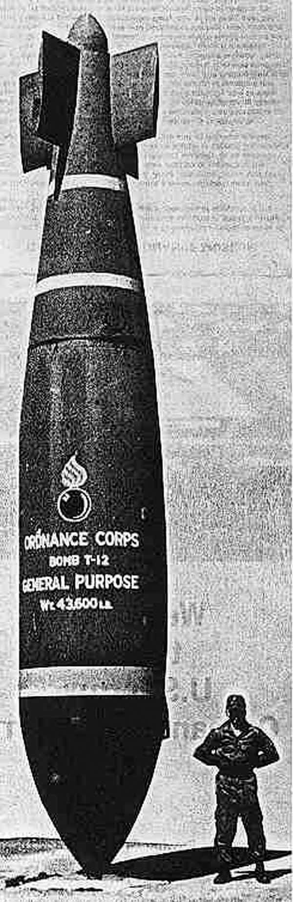 Giant American and British aerial bombs from World War II, some of ...