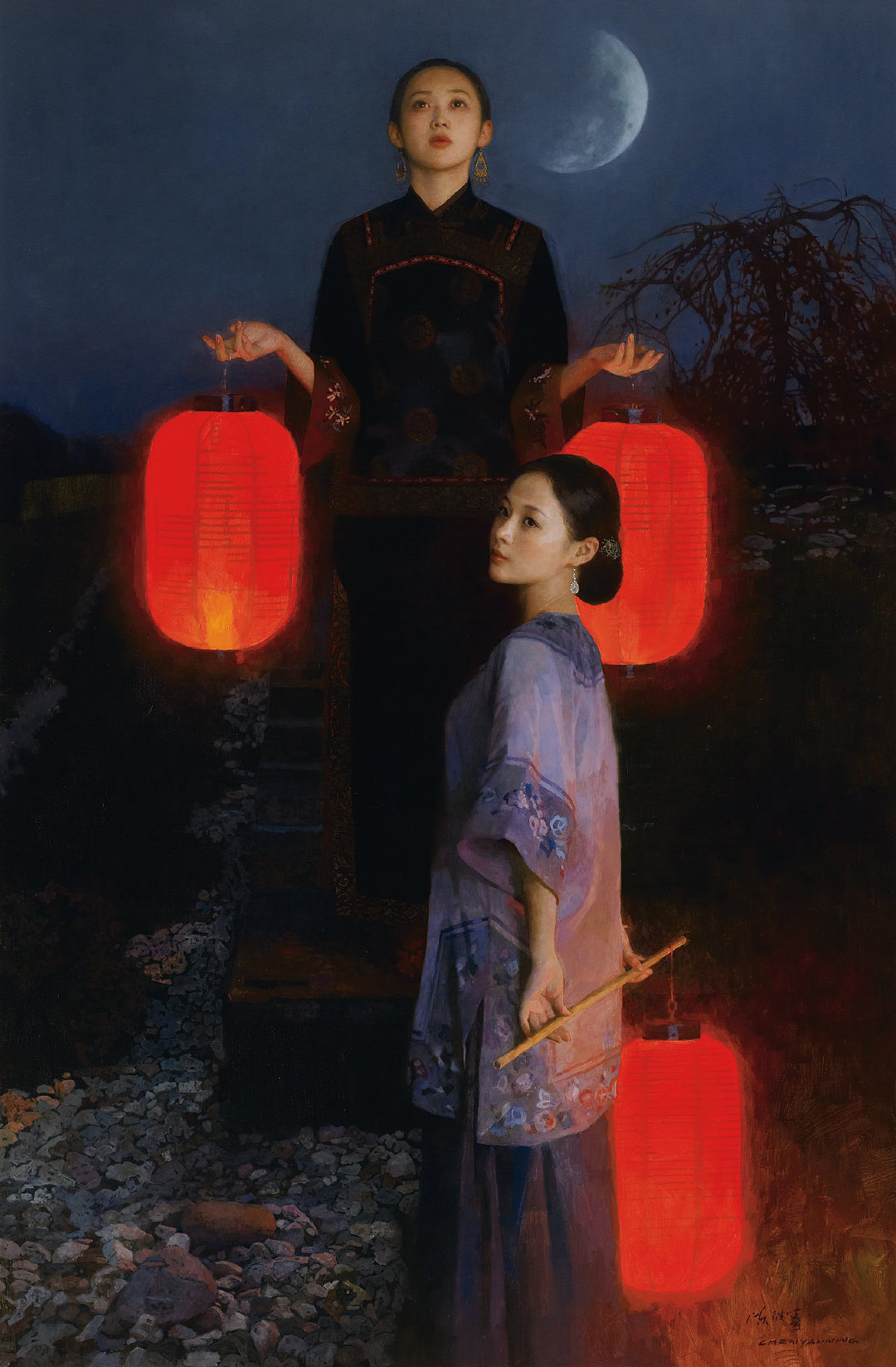 The oriental women in Chen Yanning's works are really amazing, and they ...