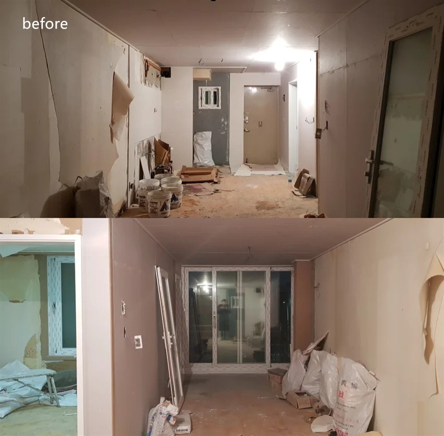 The small couple's 69 square meters home, mistress room changed to one ...