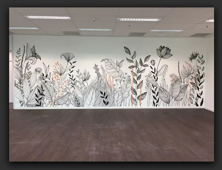 Use a marker to create a full sense of art on the wall - iNEWS