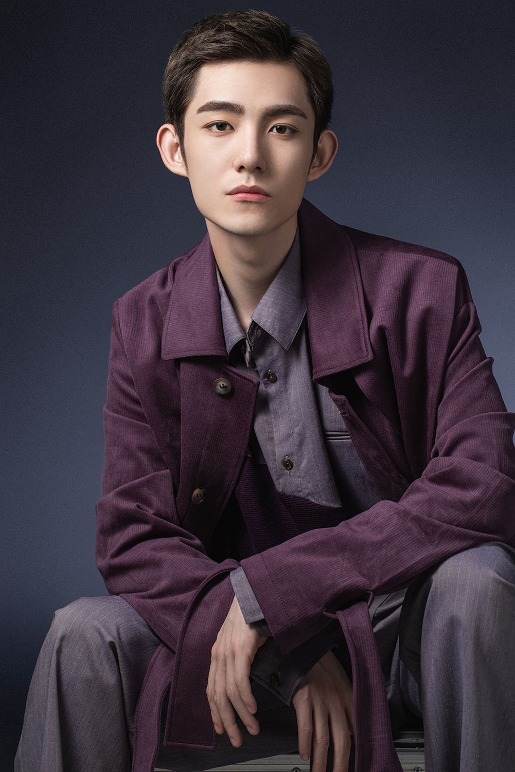 Ma Haodong purple photo update retro style tough and handsome - iNEWS