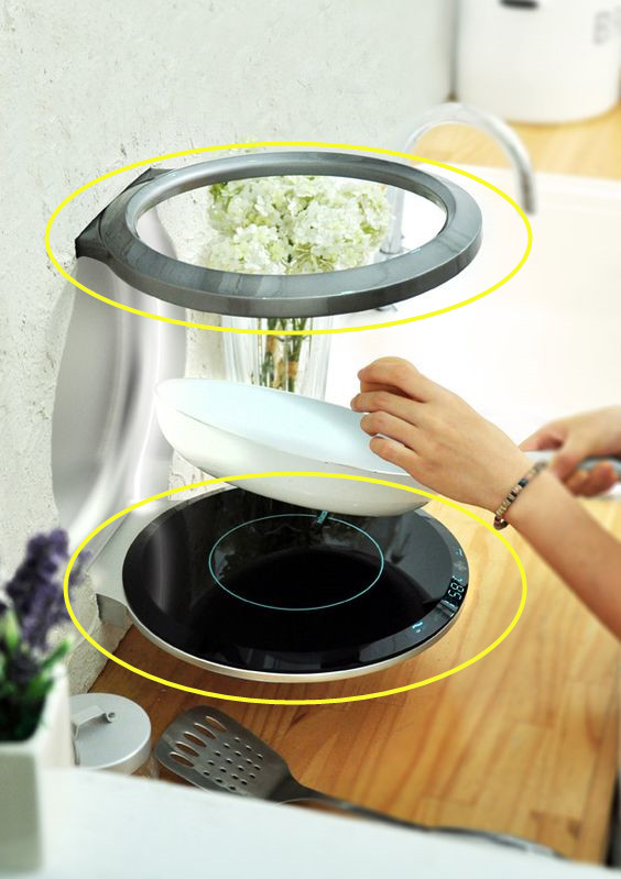 The kitchen is equipped with a foldable cooker, and an induction cooker ...