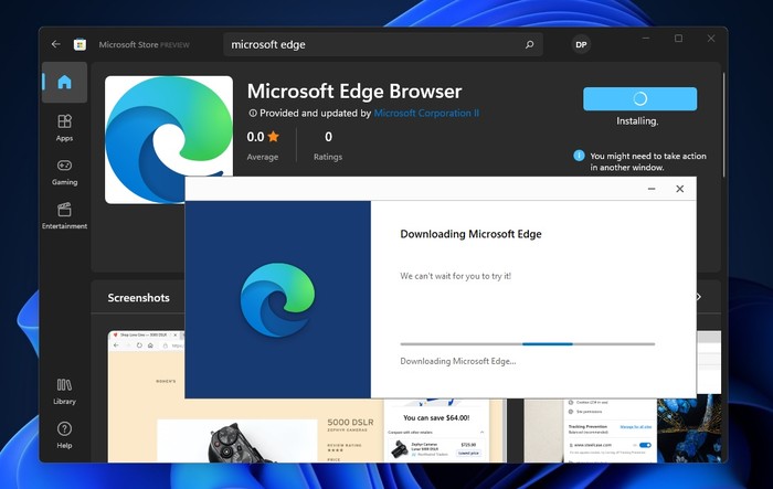 Edge browser will be available!The Win11 software store should be ...