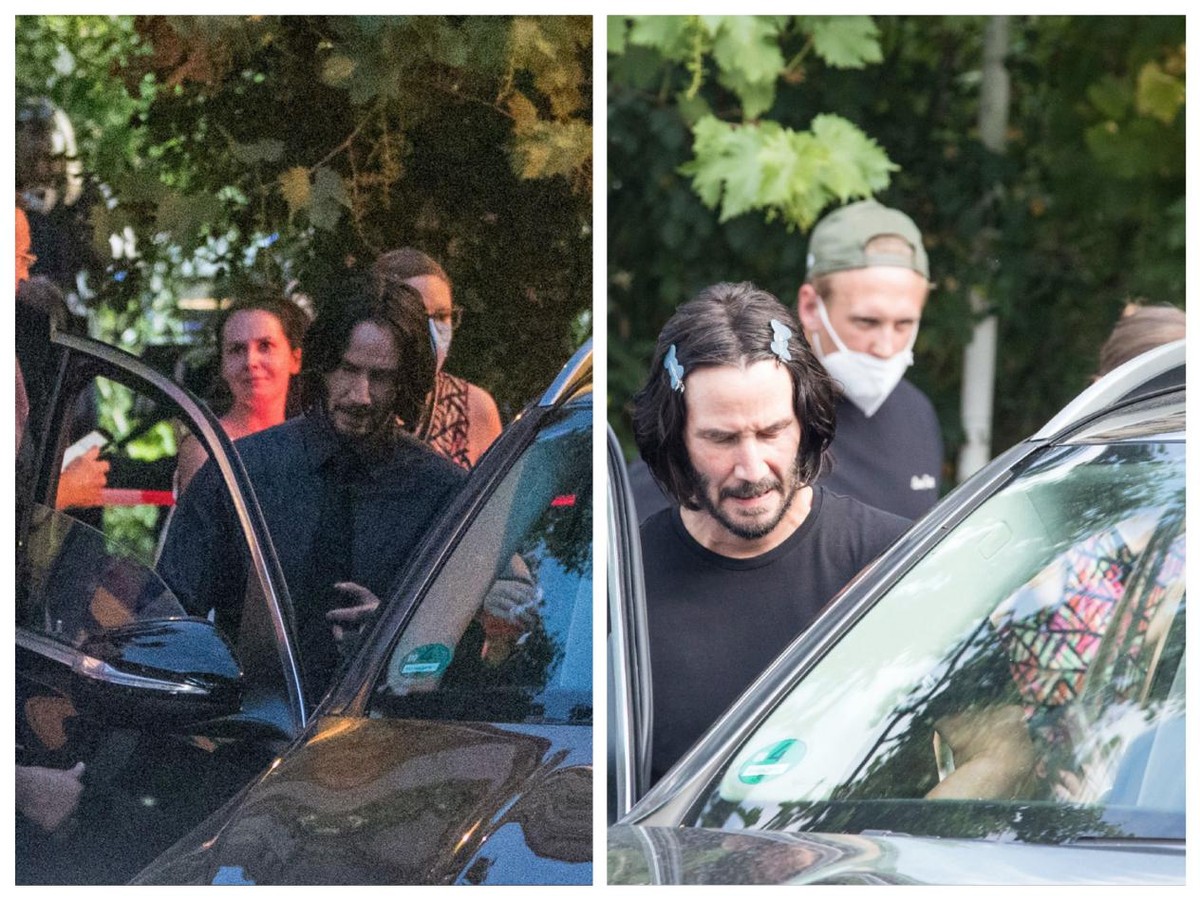 57-year-old Keanu Reeves girl is full of heart, a tough guy with a bow ...