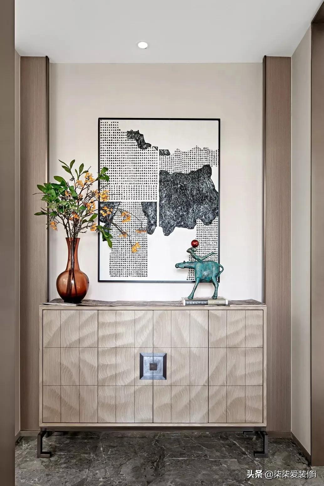 The 140 square meters new Chinese-style flat floor, with artistic charm ...