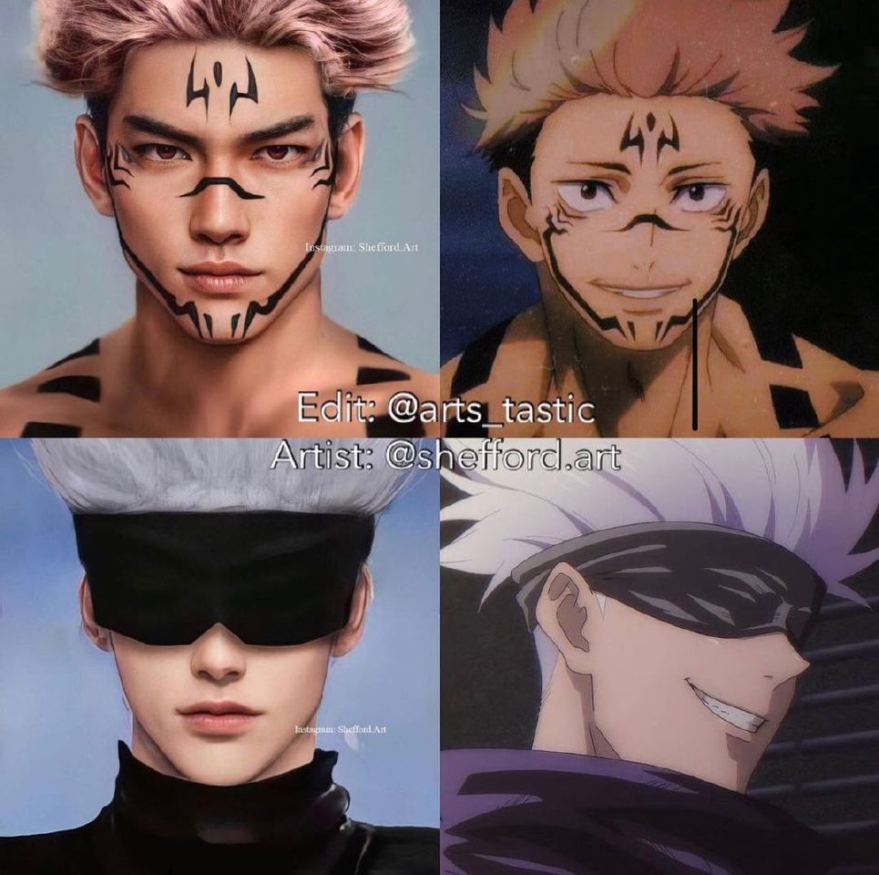The anime character has a real-life image, Gojo Goshu is extremely ...