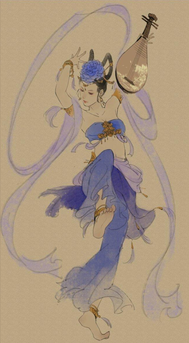 Why does the flying goddess in the Dunhuang murals "rebound the pipa ...