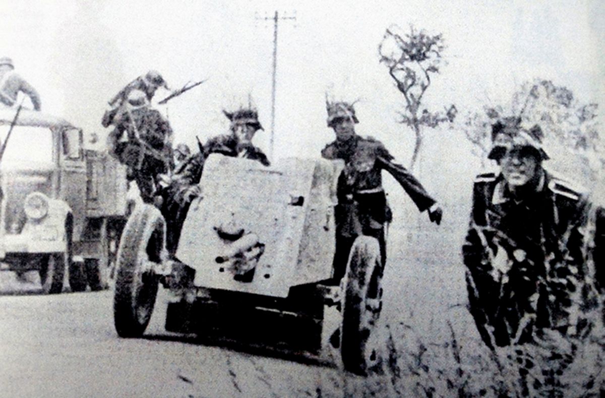 37mm Pak35/36 type anti-tank gun of German artillery in World War II ...