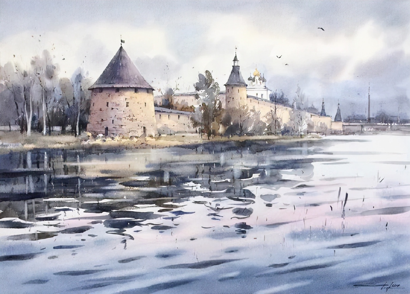 Watercolor painting by Belarusian painter Olga Novitskaya - iNEWS