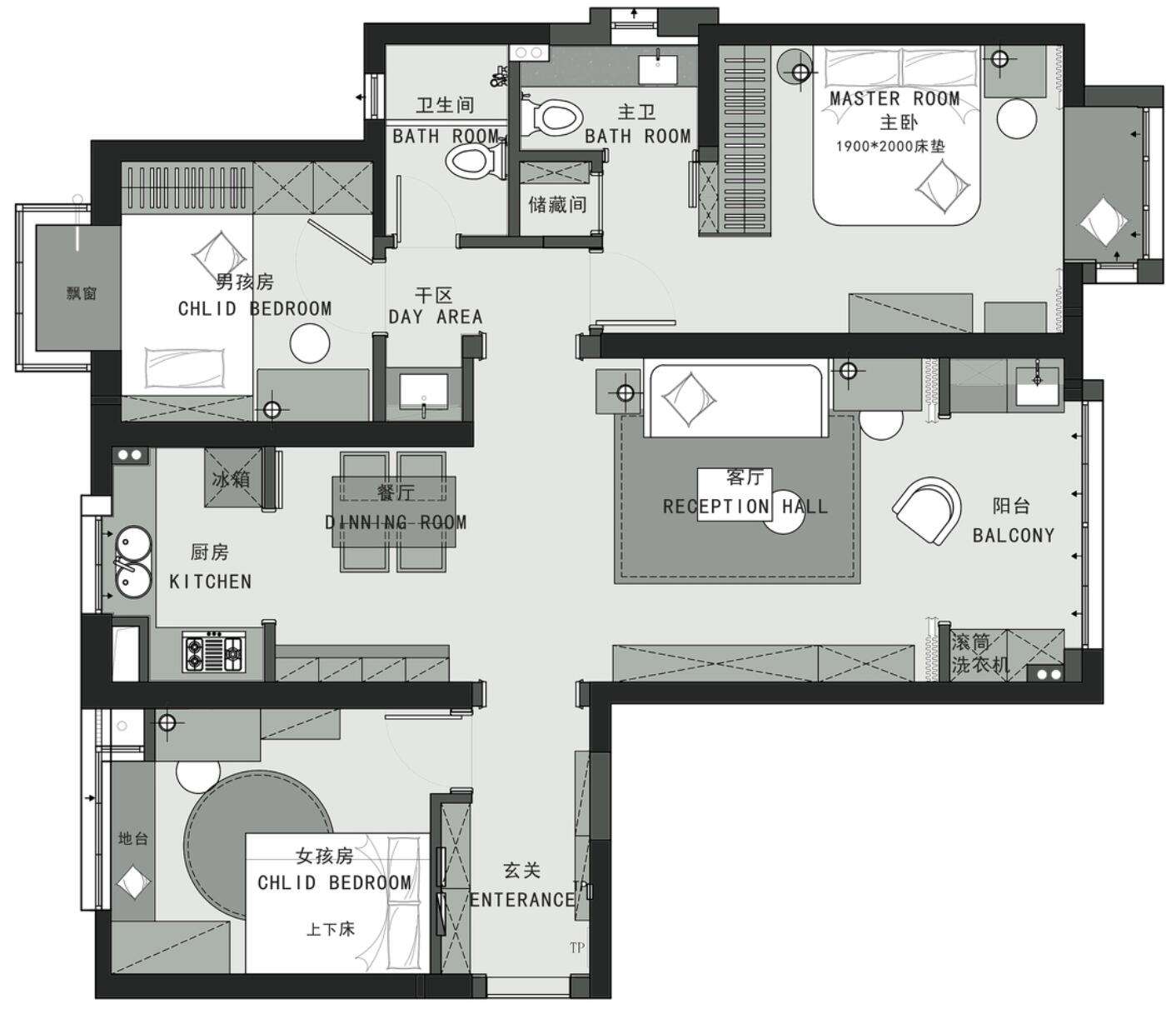 This is simple but not simple, 126 square meters, the whole house is ...