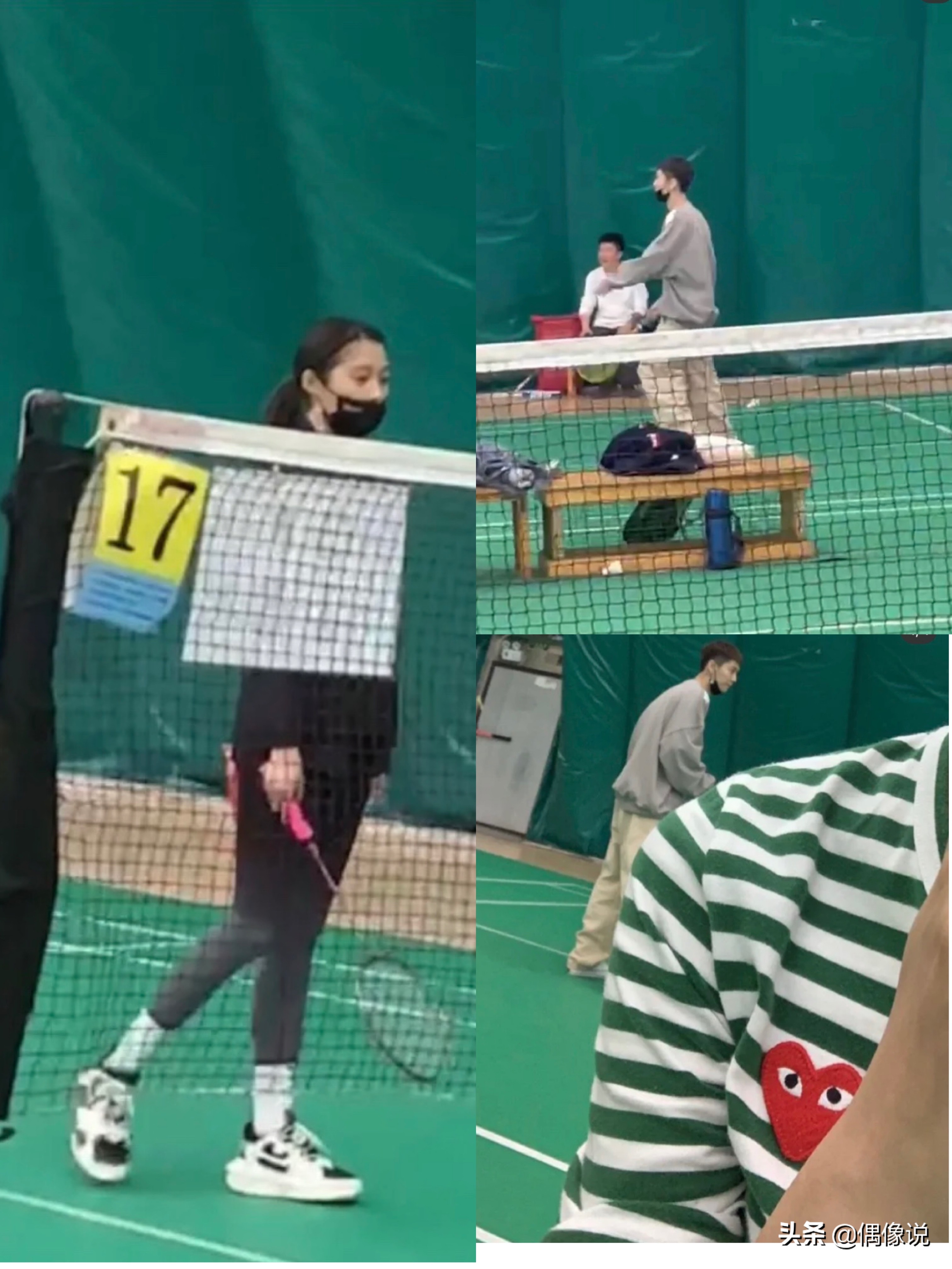 Guan Xiaotong Luhan was hit by chance while playing badminton. The two ...