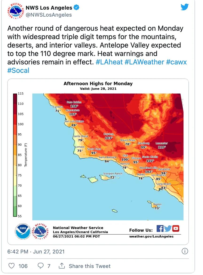 Southern California breaks 100% of high temperature this week and saves ...