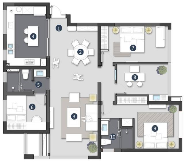 Her house is 146 square meters, the decoration is not luxurious, but it ...