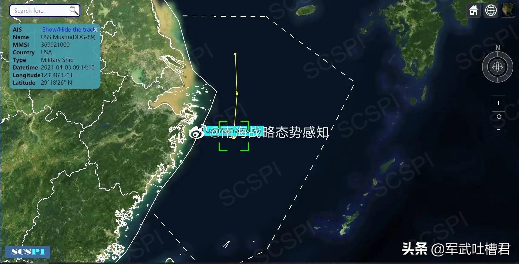 The US warship is approaching the mouth of the Yangtze River, only 168 ...