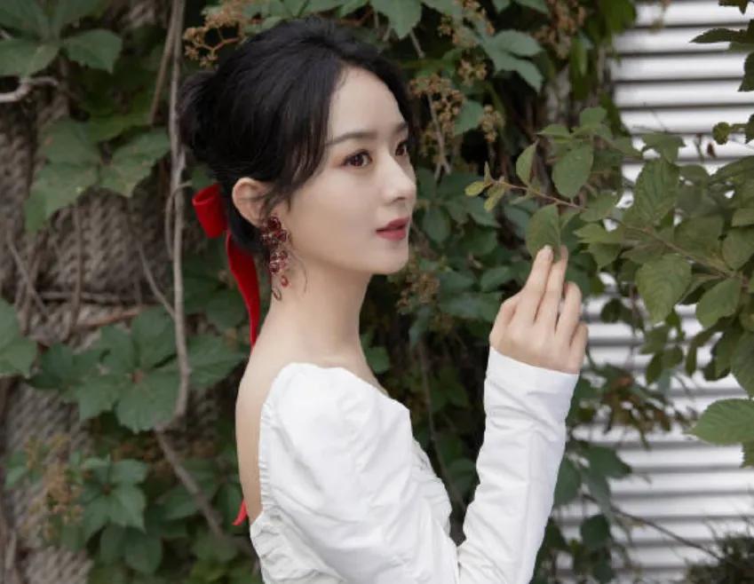 Come to enjoy the flowers!Zhao Liying Yang Mi event Reuters, black and ...