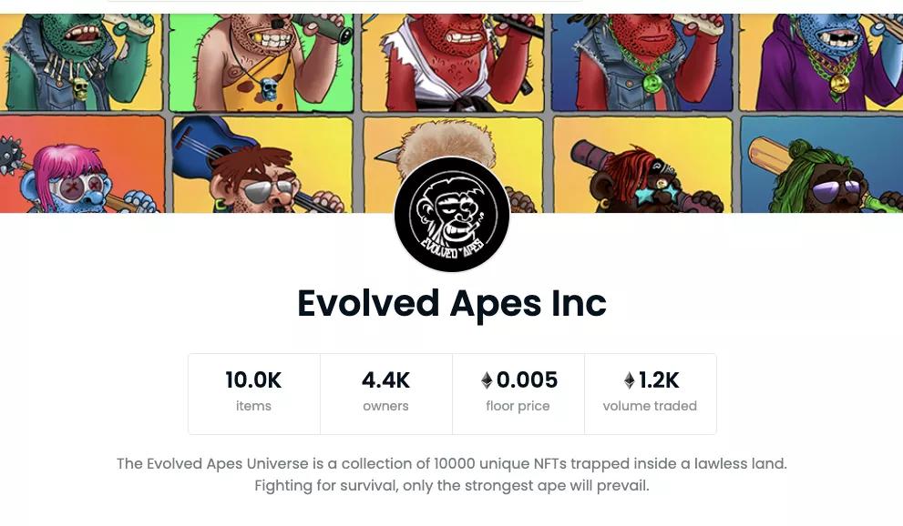 Evolved Apes, a well-known NFT project, runs with $2.7 million - iNEWS