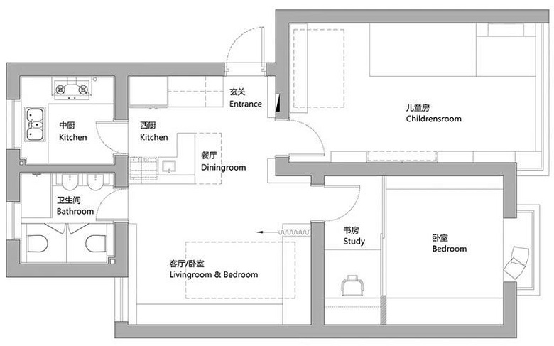 A family of 6 in 68 square meters, the dilapidated old house turned ...