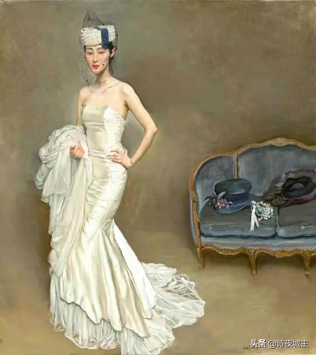 Painter Chen Danqing, a woman oil painting, has a plump and unassuming ...