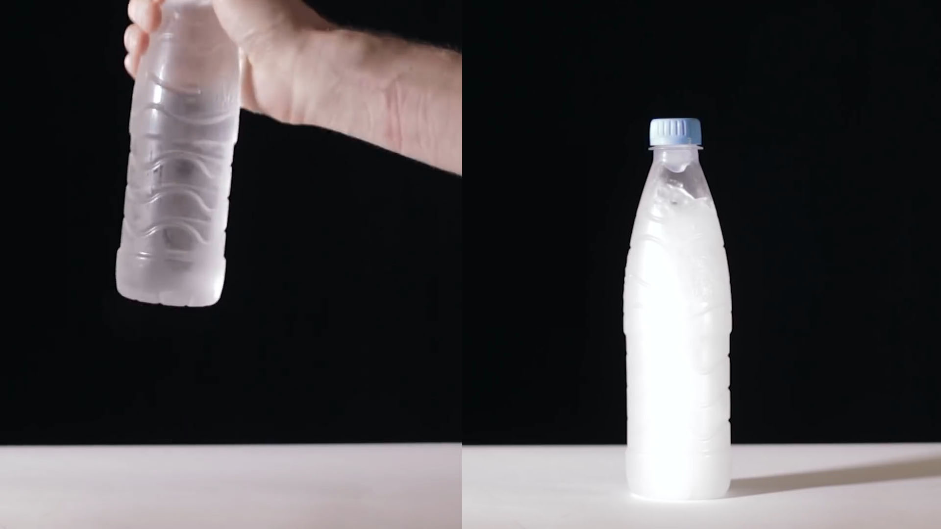 The unbelievable "supercooled water" forms a smoothie the moment it is ...