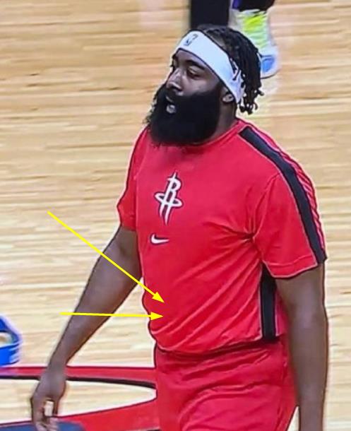 There is a huge change called Harden, who had a protruding belly a ...
