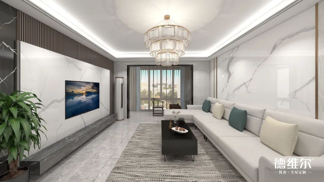 Dressed in this way, the 160 square meters modern five-bedroom house ...