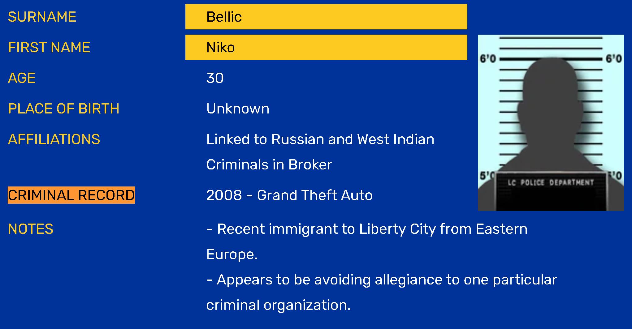 Have you seen the criminal record of Nick Berwick in "GTA4"? - iNEWS