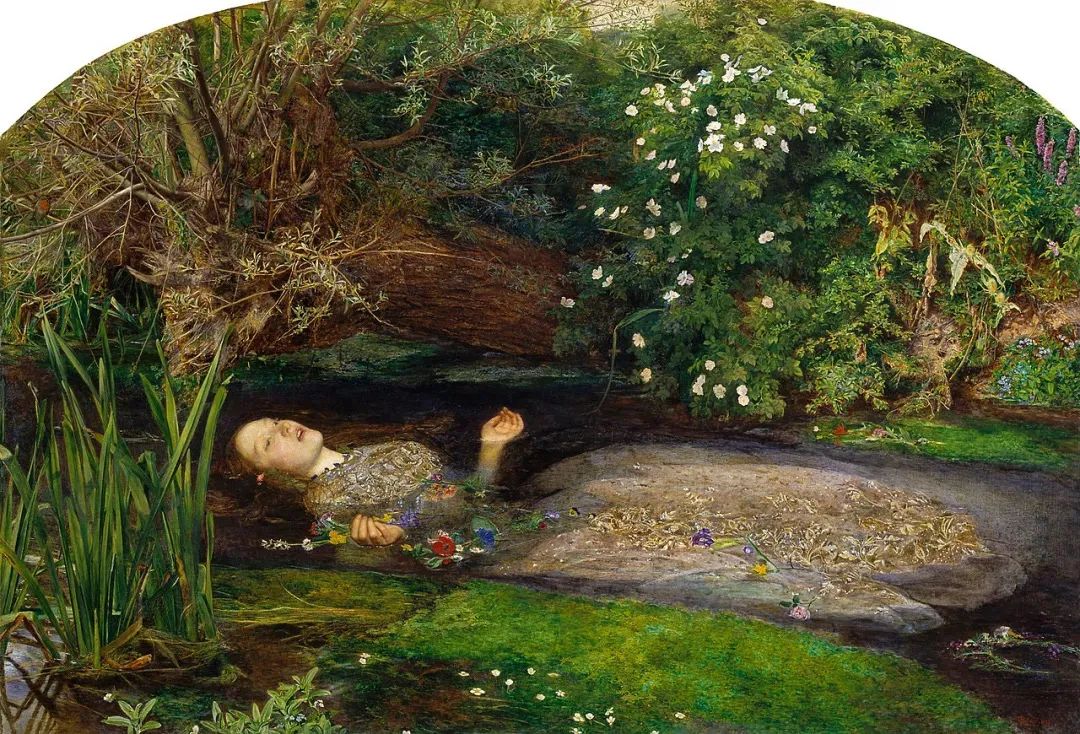 "Ophelia" John Everett Millay, a tragic woman in a Shakespearean play ...