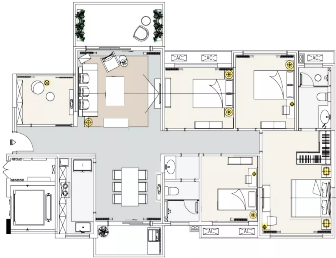 160 square meters of simple European style, modern and elegant ...