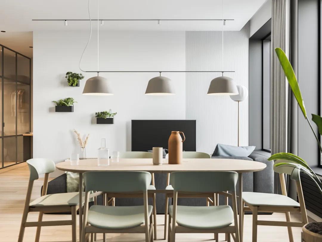 64 square meters of modern and simple style small apartment decoration ...