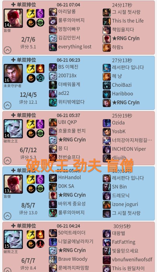 「又是妖姬圖」火了，RNG夢魘再現，Cryin賽後通宵rank練習盲僧 - 頭條匯