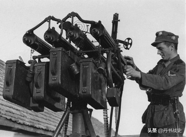 The roar of 4 water-cooled machine guns, the Soviet ZPU M4 anti ...
