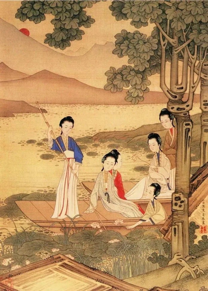Jiao Bingzhen's "Lady's Album" from the series of court painters in the ...