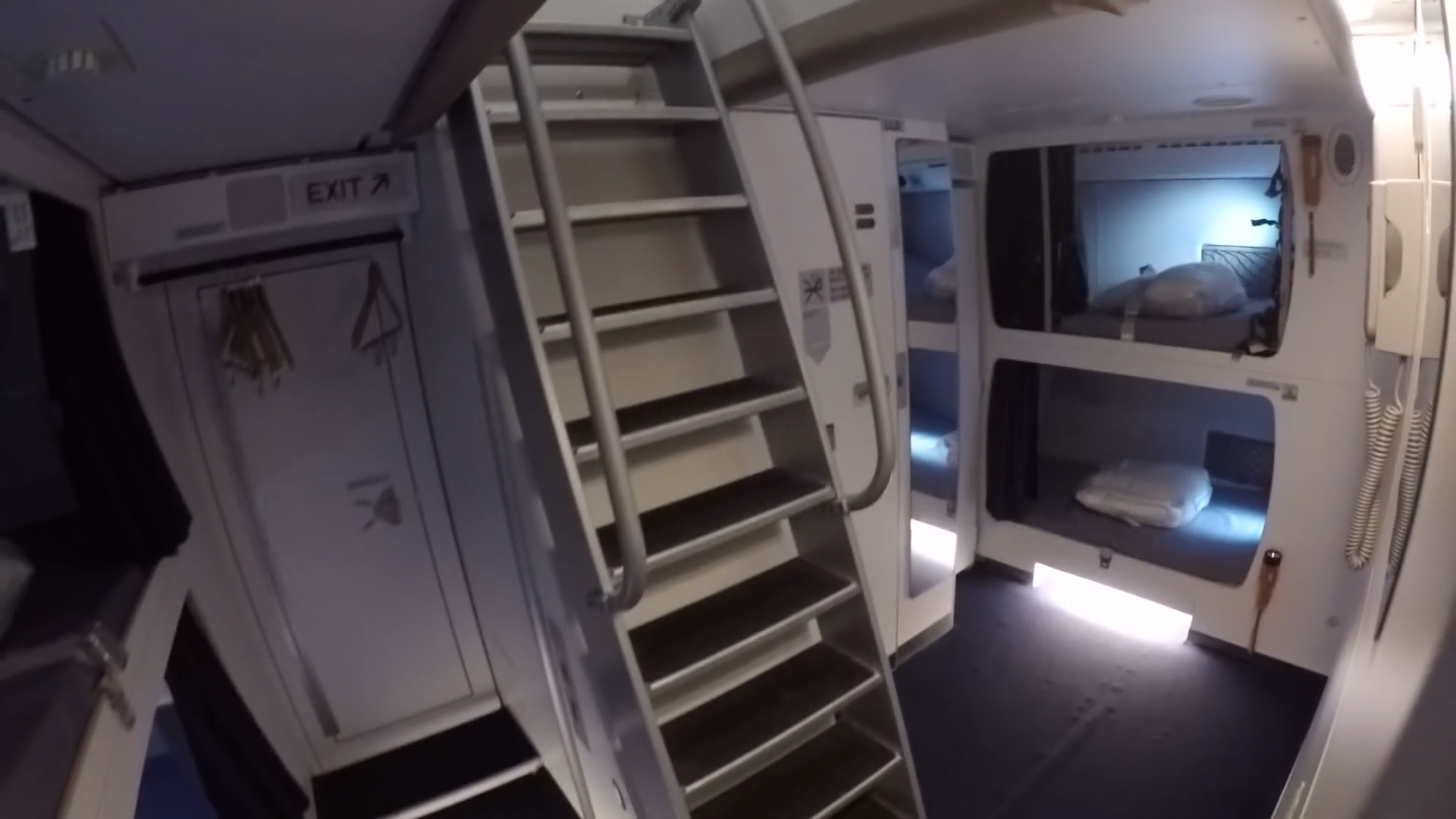 Where do the pilots and flight attendants sleep during a long-distance ...