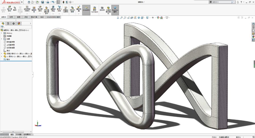 Draw two X-shaped frames staggered with each other with SolidWorks - iNEWS