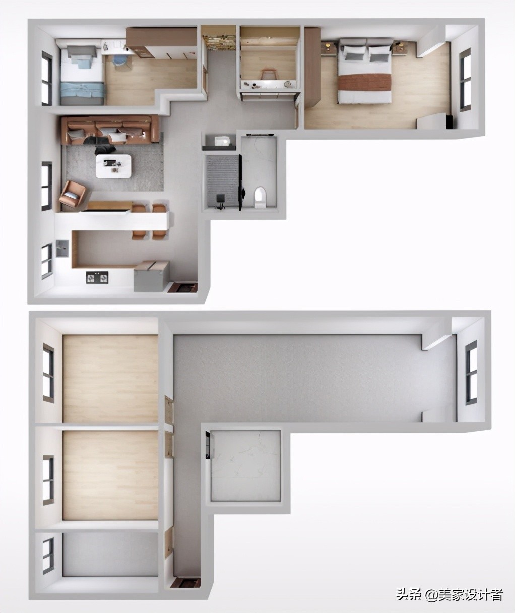 Reasonably plan the 58-square-meter strange house type to make the ...
