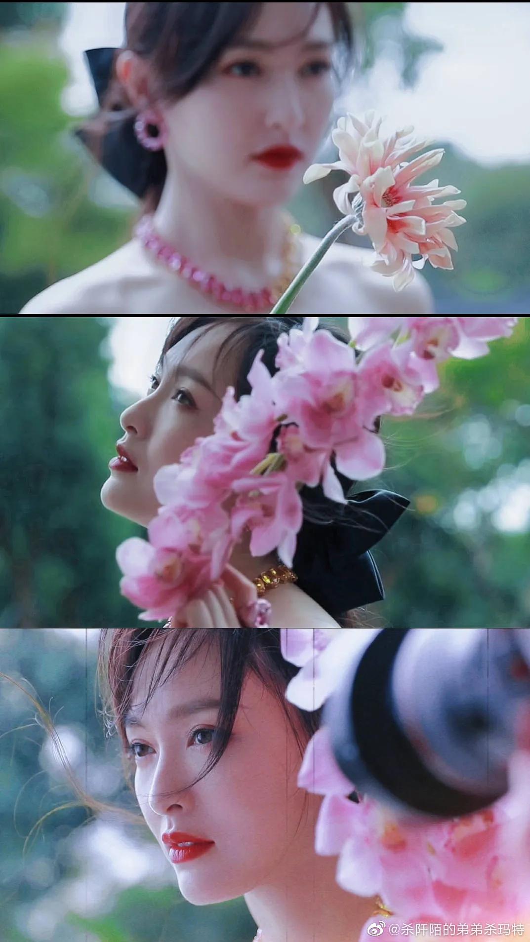 Tang Yan's pink dress is so gentle, do you like such sweet candy? - iNEWS